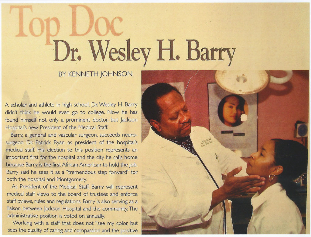 About – Wesley H. Barry, Jr., M.D., F.A.C.S., F.S.S.C.